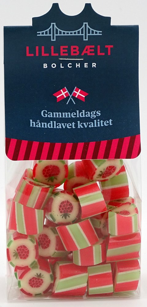 Hindbær bolcher - Bolcher traditionelle - Lillebaelt-bolcher.dk