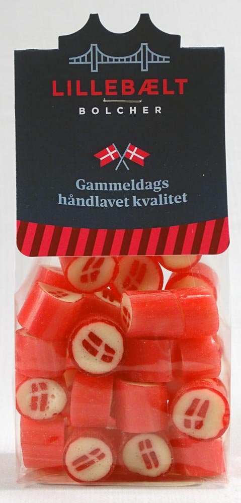 Dannebrog bolcher - Bolcher traditionelle - Lillebaelt-bolcher.dk